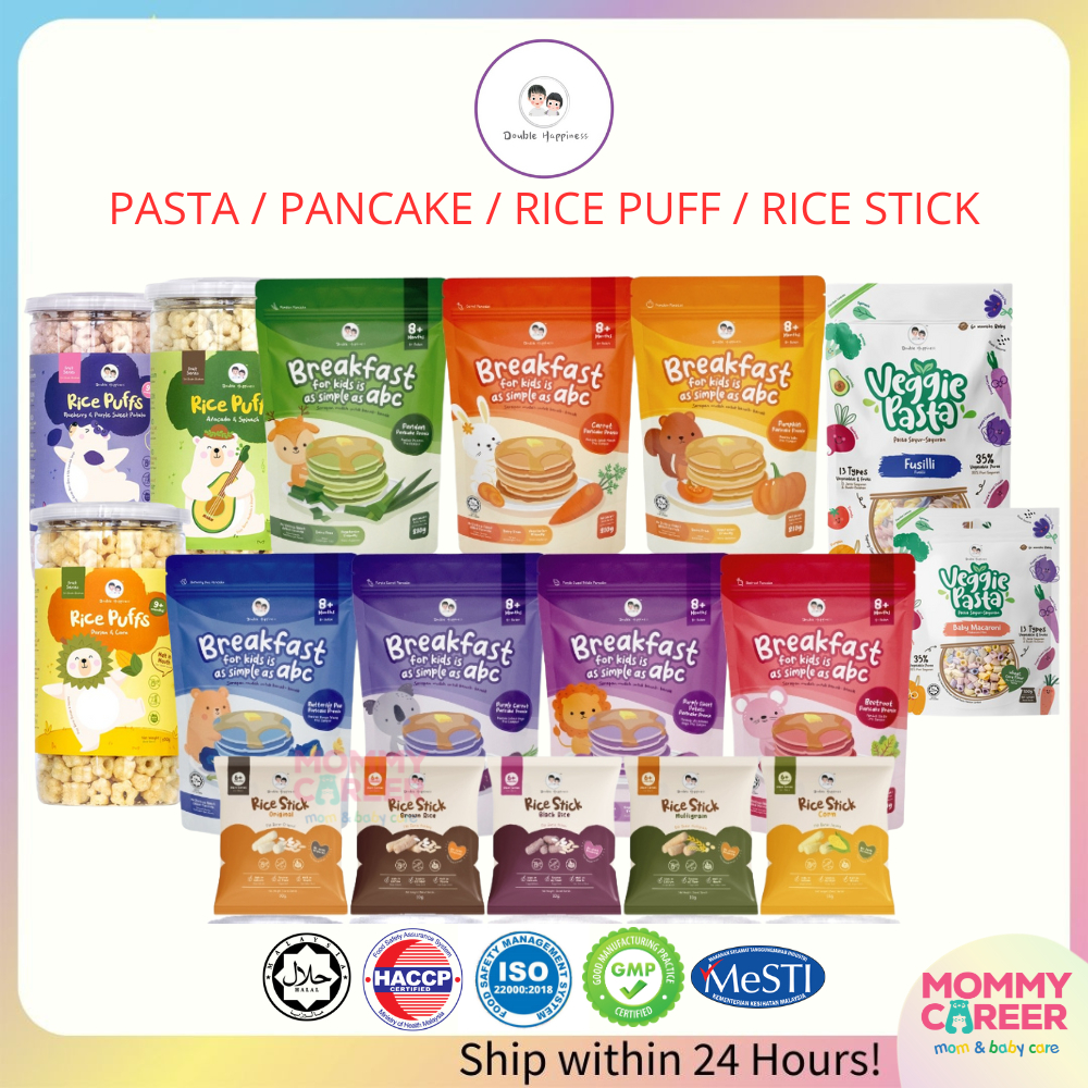Double Happiness Rice Puff Stick Veggie Pasta For Baby Finger Food ...