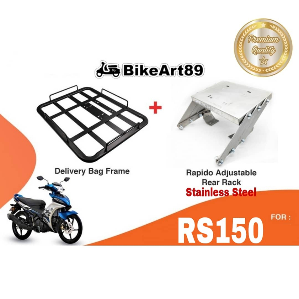Stainless Steel 304 Monorack Honda RS150 RS 150 RAPIDO Food Grabfood ...