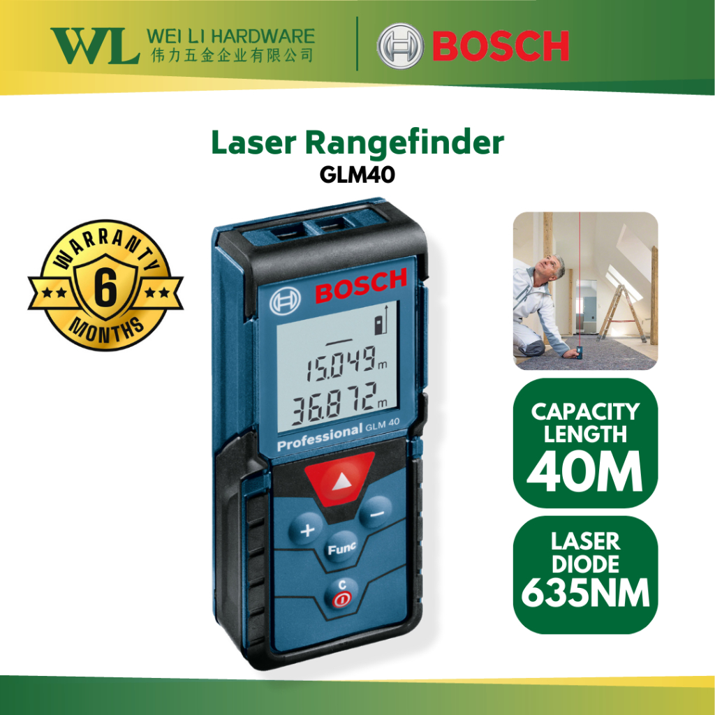 Bosch GLM40 Laser Measure / Laser Rangefinder / laser measurement ...