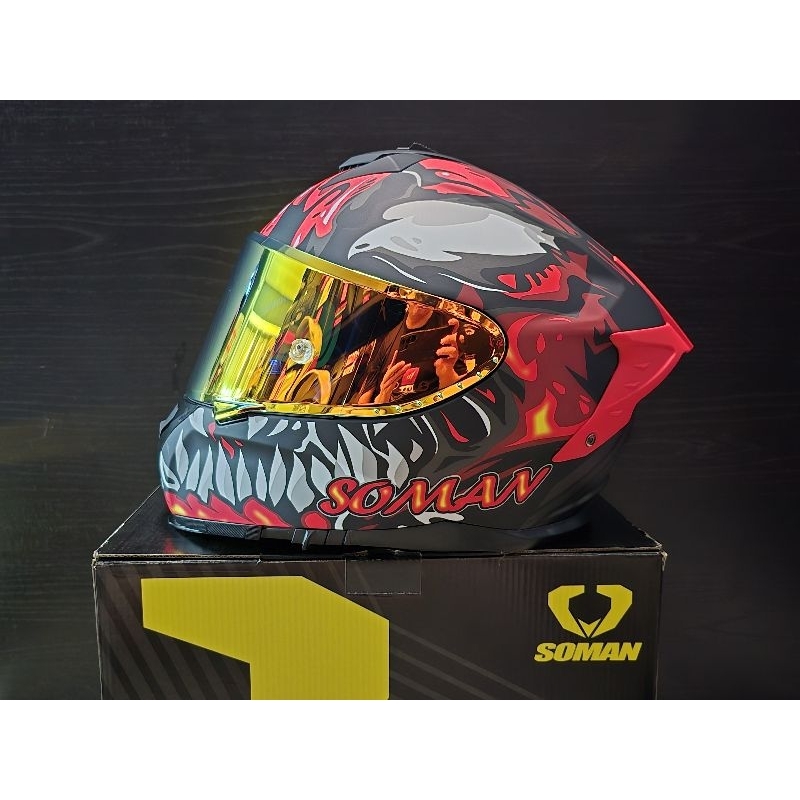 Soman X-series Venom Glow In The Dark FullFace Helmet | Shopee Singapore