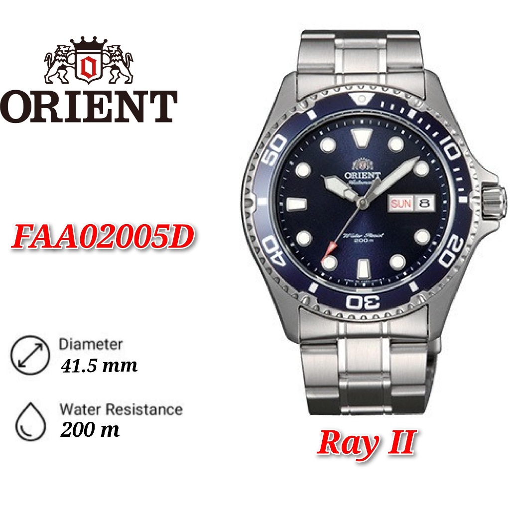 Orient Ray II Automatic 200M FAA02005D Men's Watch | Shopee Singapore