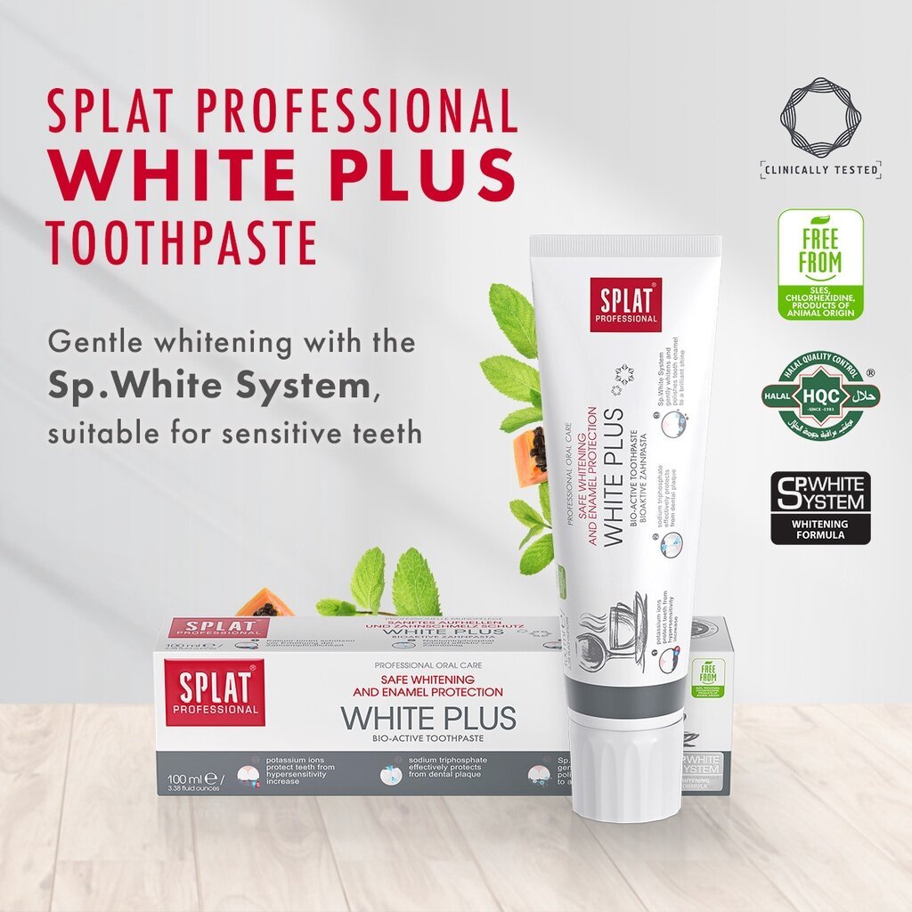 Splat Toothpaste White Plus 100G | Shopee Singapore