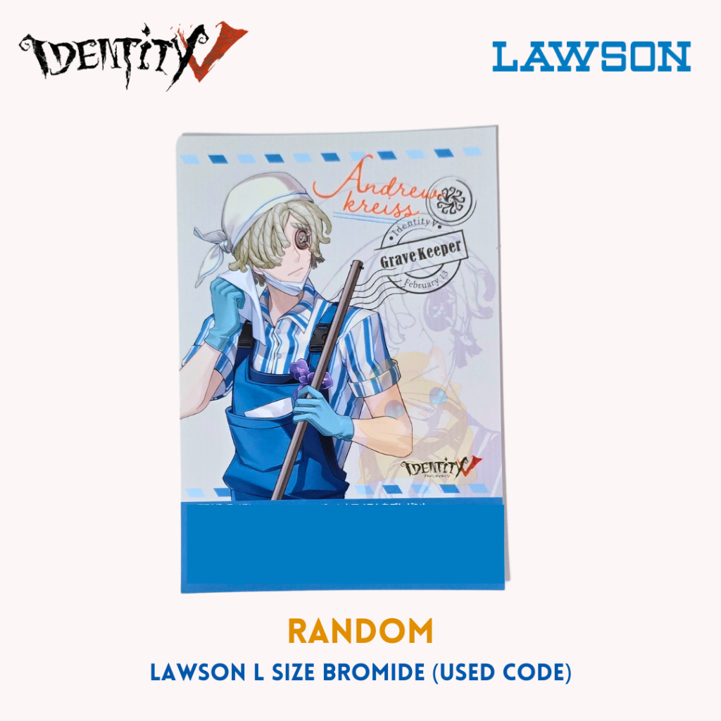 IDENTITY V X LAWSON Random Character Official L Size Bromide (USED CODE ...
