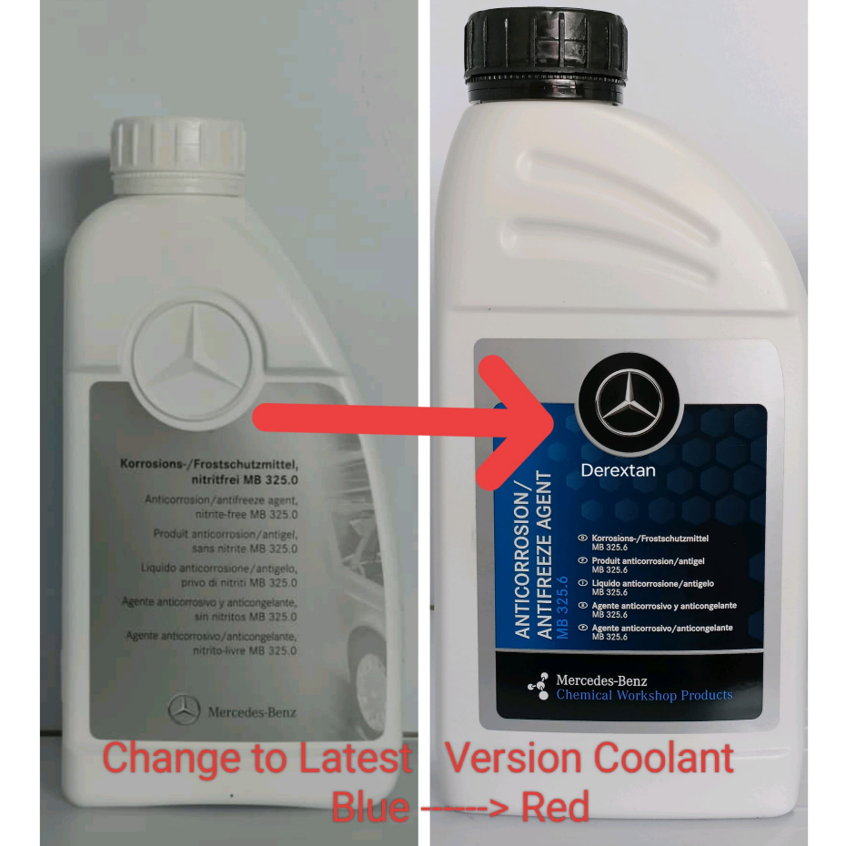 Mercedes Benz Latest Version - 1 litre Radiator Red Coolant Antifreeze ...