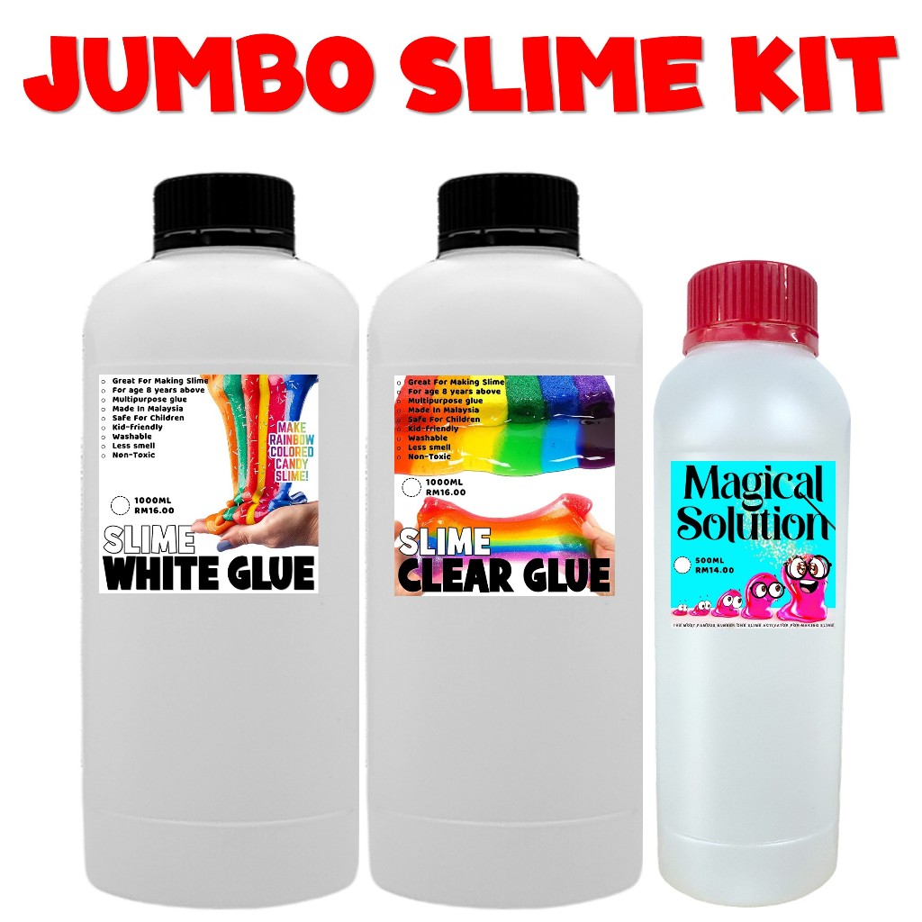 JUMBO SET SLIME KIT SUPER BIG SIZE - DIY MAKING SLIME SO EASY ...