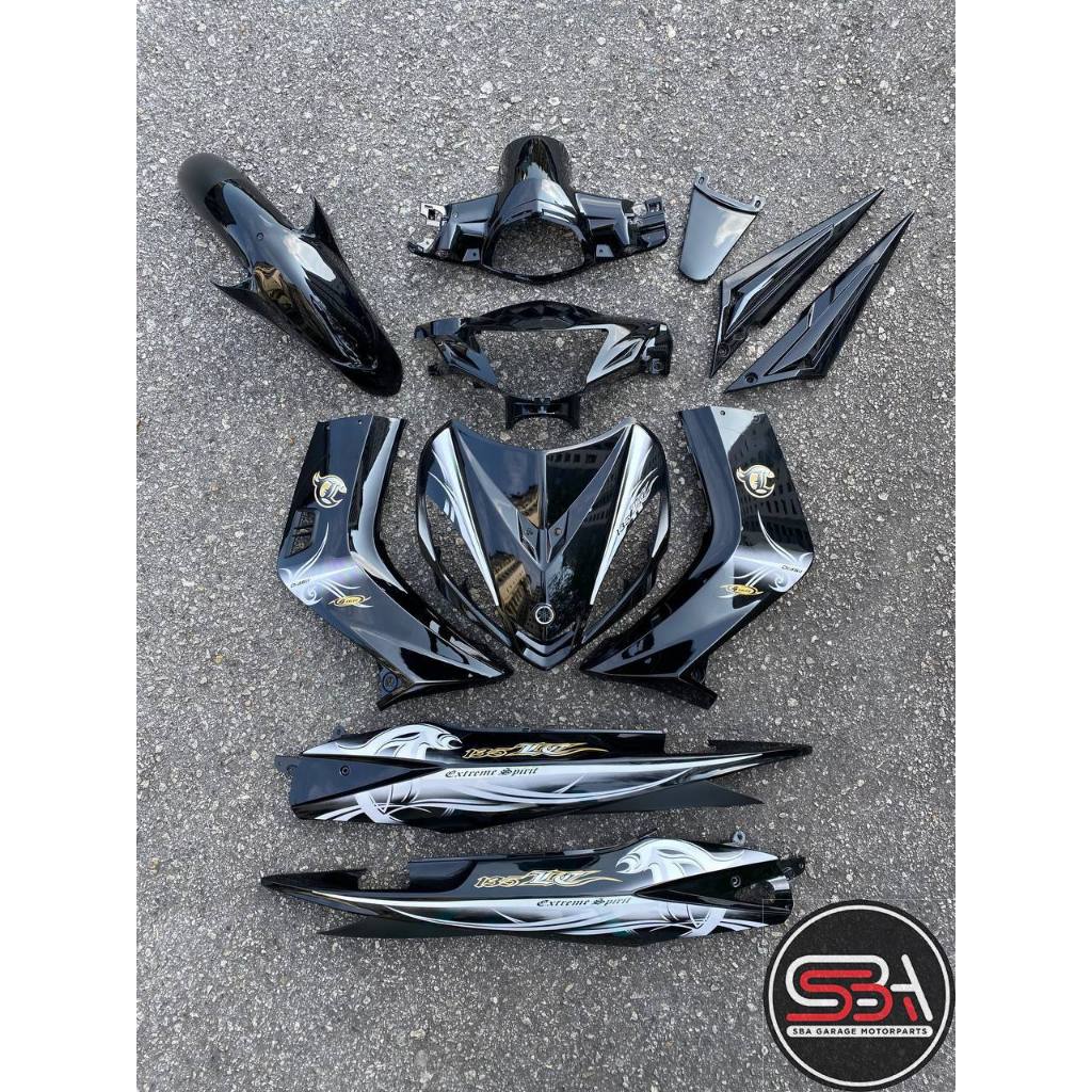 COVERSET BODYSET LC 135 V1 HITAM BATIK EXTREME SPIRIT 100% HONG LEONG ...