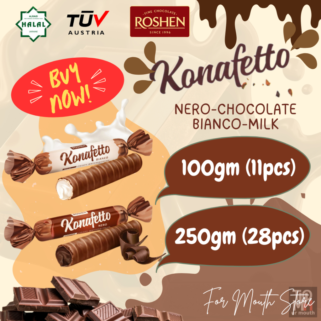 Roshen Konafetto Chocolate Konafetto Milk Coklat Konafetto Cocoa Nero ...