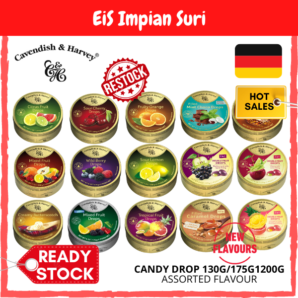 Cavendish & Harvey Drop C&H Candy Drops 130g/175g/200g Assorted Flavour ...
