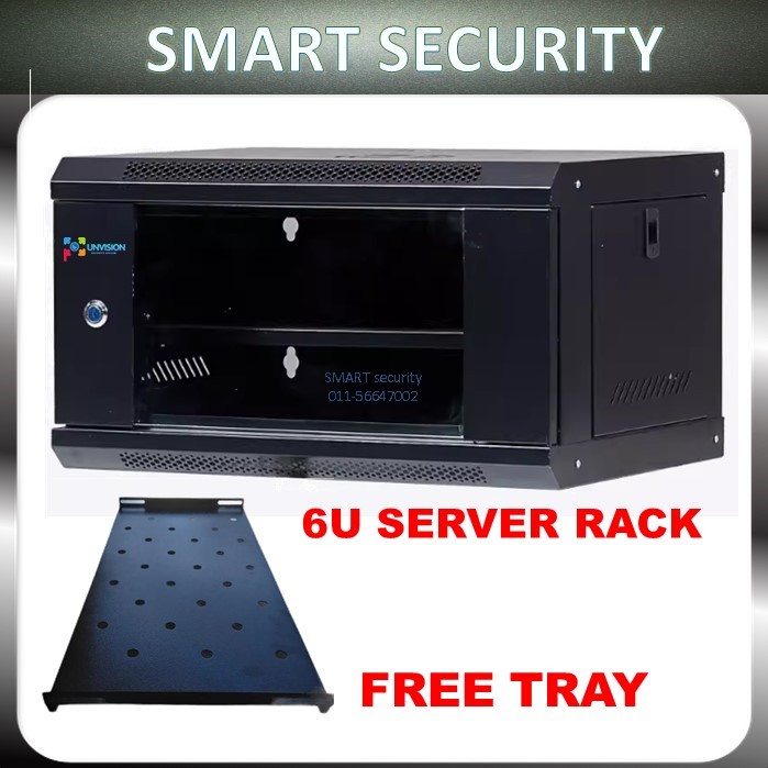 UNVISION SERVER RACK 6U (40cm x 30cm x 53cm) Wall Mount Server Rack ...