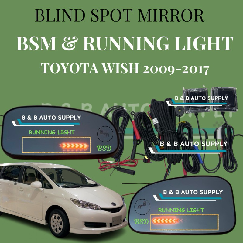 TOYOTA WISH 2009-2017 BSM BSD & RUNNING LED MIRROR | Shopee Singapore