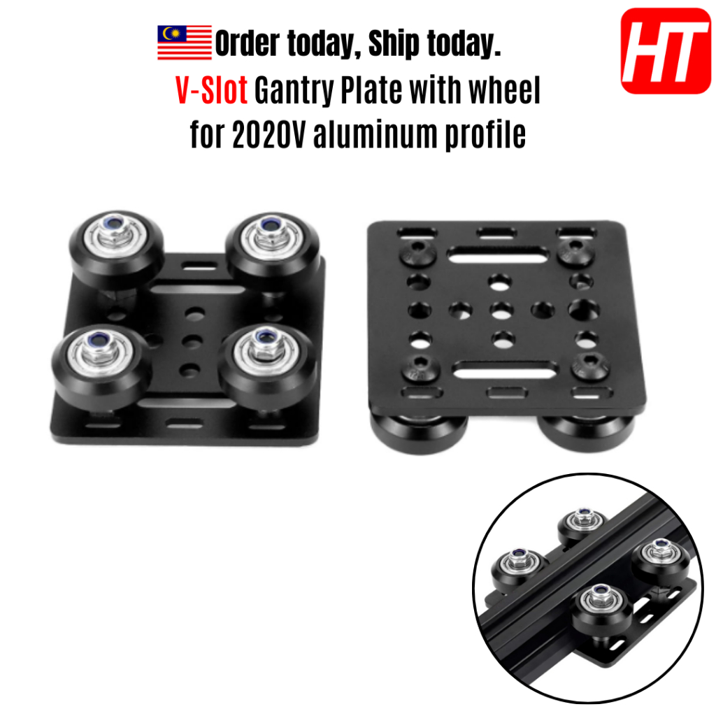 V-Slot Gantry Plate with Wheel for 2020V-Slot aluminium Profile ...
