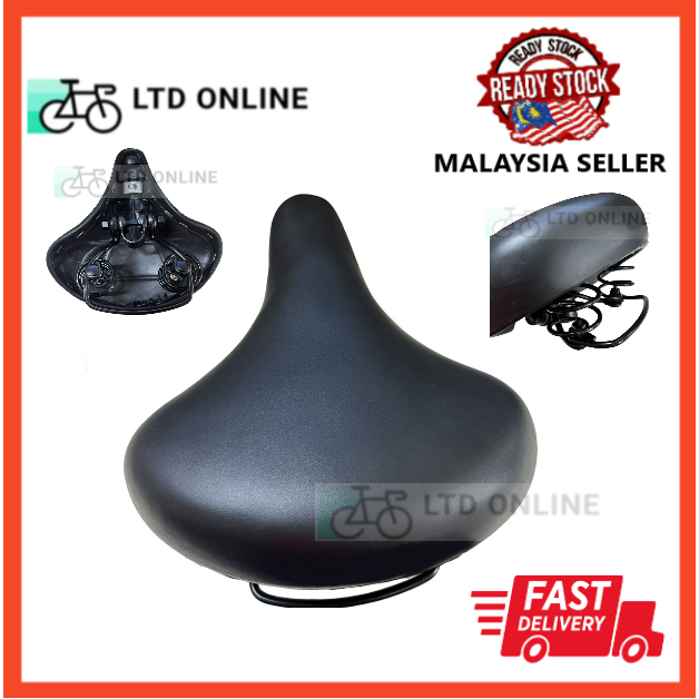 20"- 26" Comfort Bicycle Saddle Seat with Spring Bicycle Spring Saddle ...