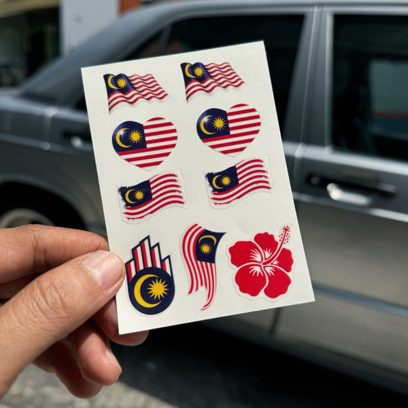 STICKER HIASAN PIPI MERDEKA, STICKER PIPI LOVE FLAG PELEKAT MUKA ...