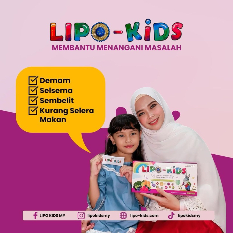 OFFICIAL DISTRIBUTOR LIPO KIDS TRIPLE ACTION MULTIVITAMIN FOR KIDS ...