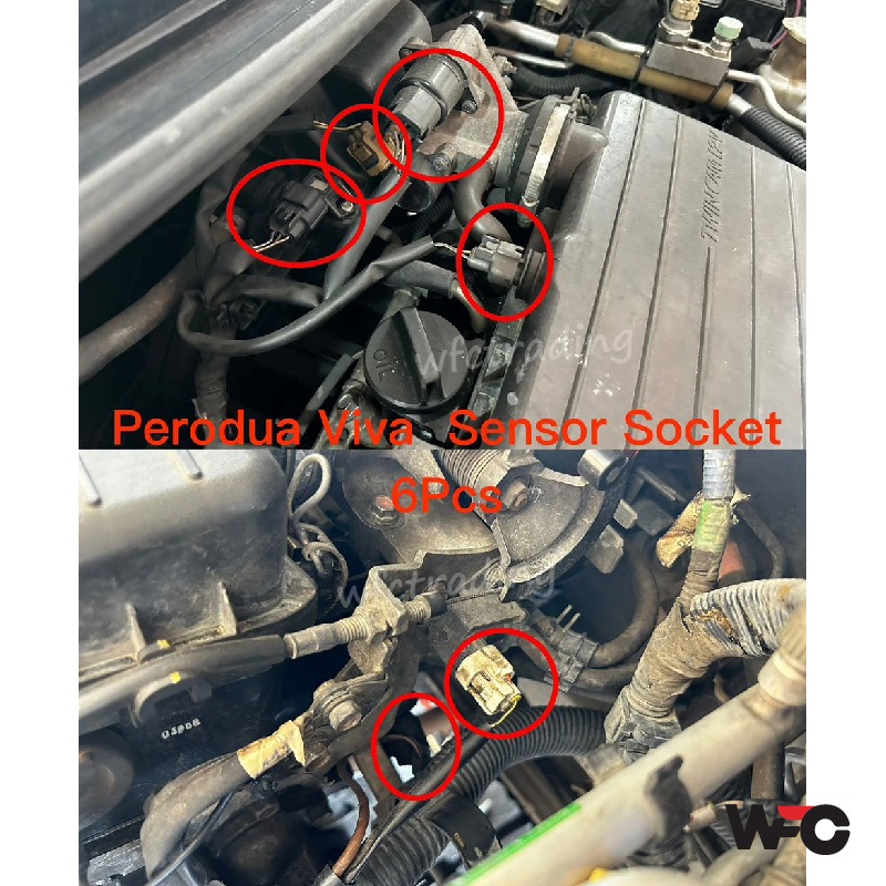 Perodua Viva Sensor Socket Cam Map Tps AirIntake Ficd Tbs 1Set 6Pcs ...