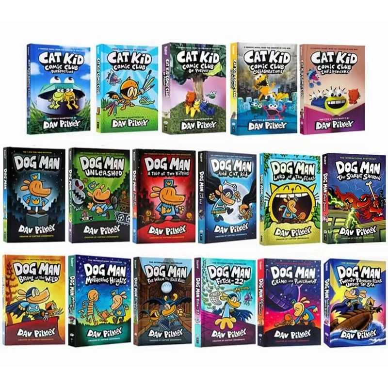 Dog Man Series 1 to 17 Loose Books Full Colour Children's Collection by ...