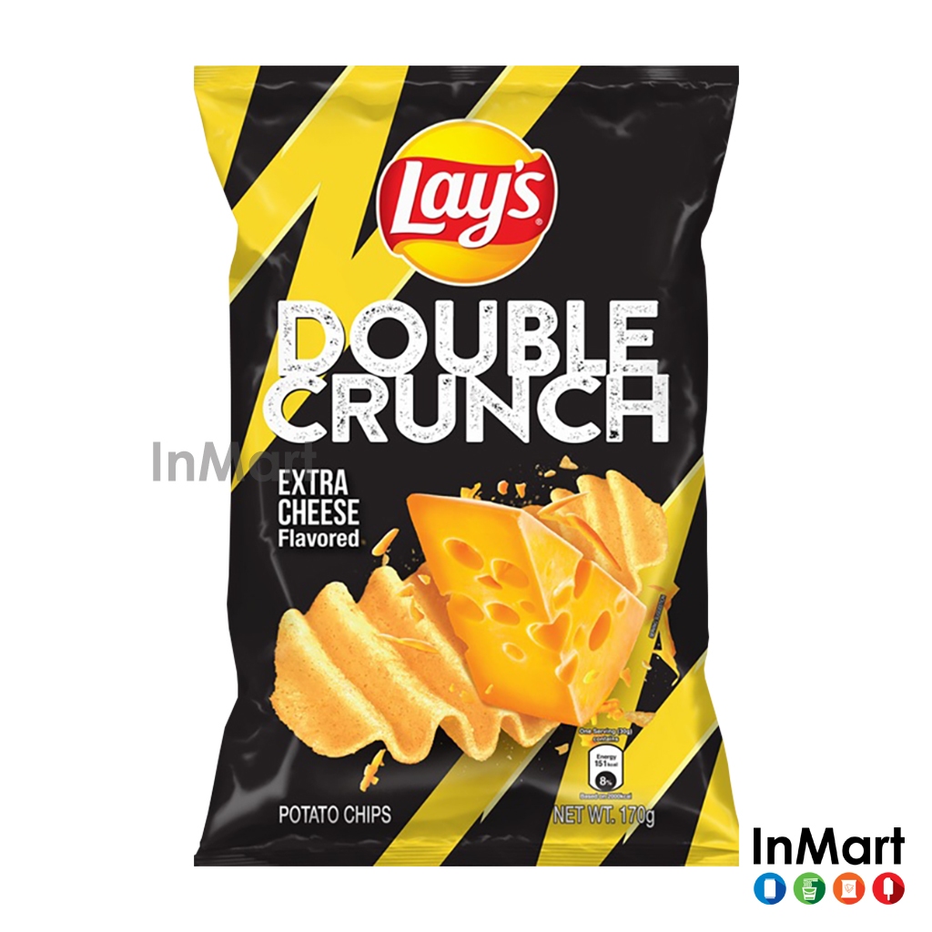 Lays Potato Chips Double Crunch Extra Cheese 170g 乐事 薯片 双重脆 加起司 Lay's ...