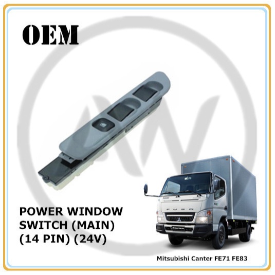 Mitsubishi Fuso Canter Lorry FE71 FE83 Power Window Main Switch (24V ...