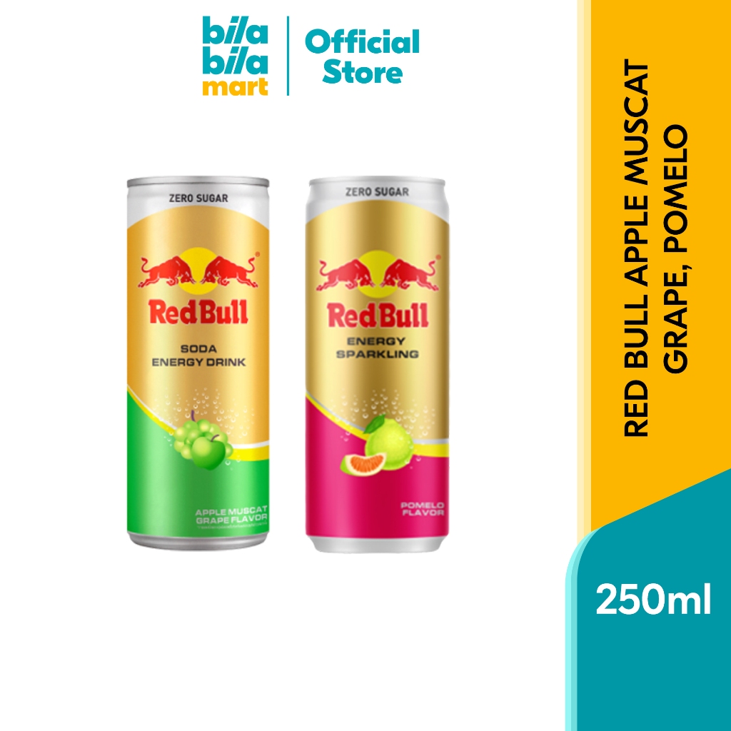 RED BULL ZERO-SUGAR Sparkling Energy Drink (Apple Muscat Grape, Pomelo) 250ml | Shopee Singapore