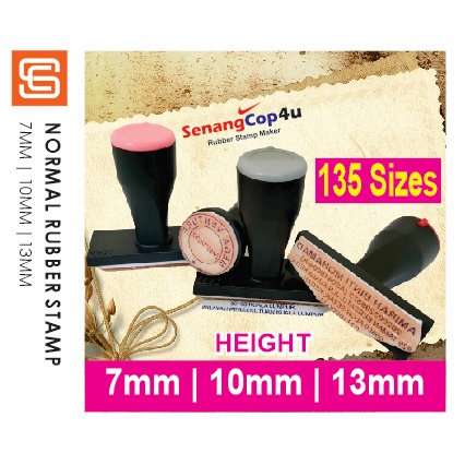 NORMAL RUBBER STAMP | 10MM 13MM 16MM | CUSTOM MADE | COP GETAH | STAMP ...