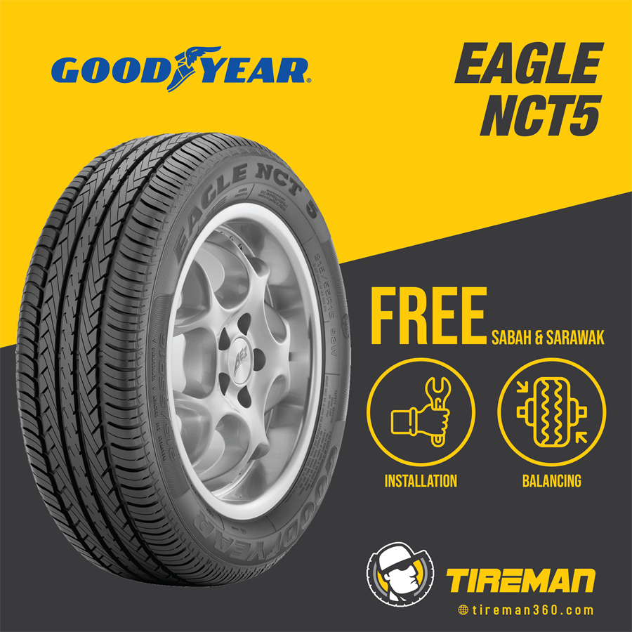 Goodyear Eagle NCT5 14 15 16 Inch Tayar Tire (FREE INSTALLATION ...