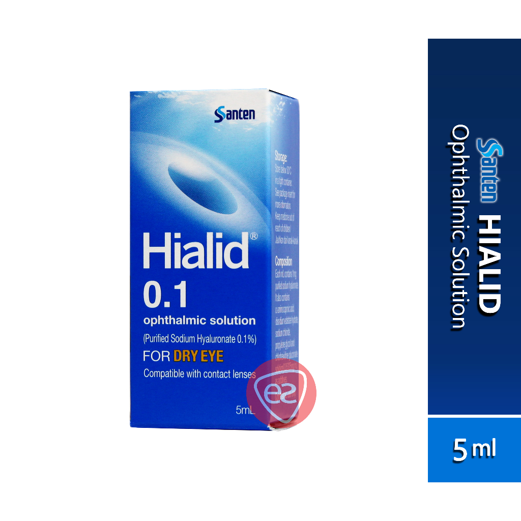 (EXP: 10.2027) SANTEN HIALID 0.1 OPHTHALMIC SOLUTION 5ML FOR DRY EYE ...