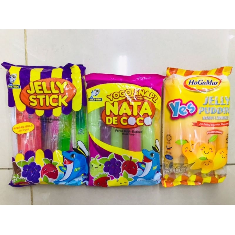 450G Dolphin Jelly Stick / Besbite Jelly Pudding / Yogo Snapz Nata De ...