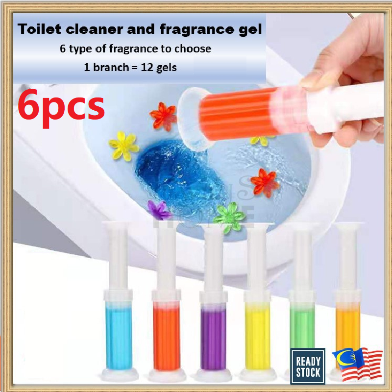 【6pcs】Korean Toilet Bathroom Push Type Scrubble Bubble Cleaner Toilet ...