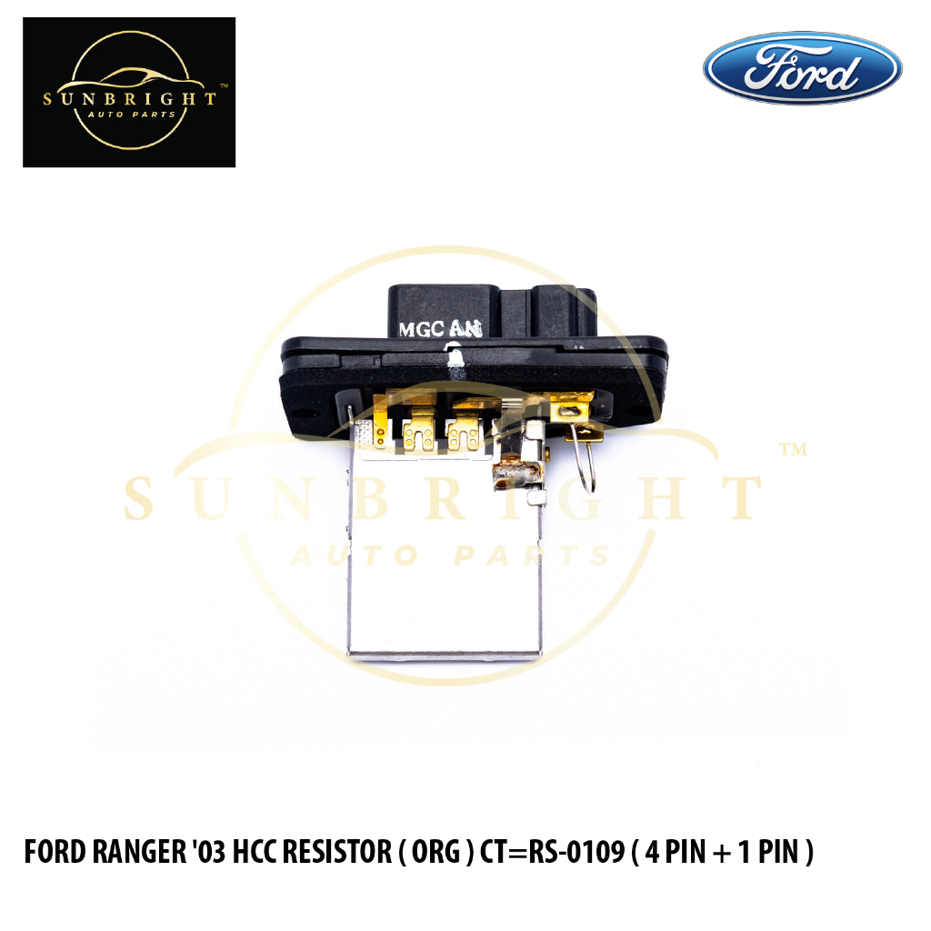 FORD RANGER '03 HCC RESISTOR ( ORG ) CT=RS-0109 ( 4 PIN + 1 PIN ...