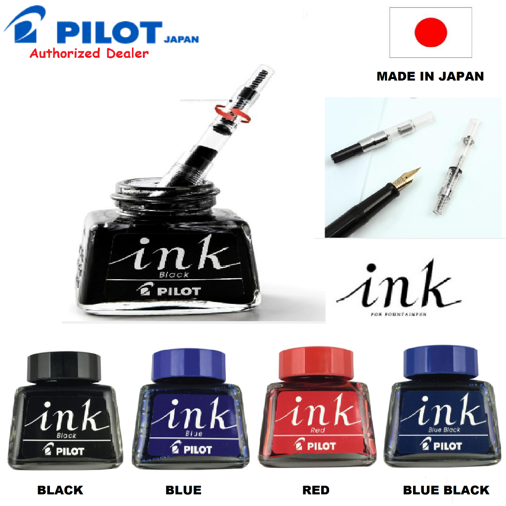 Pilot Pen Fountain Pen Refill Ink Bottle 30ml Black, Blue, Red, Blue ...