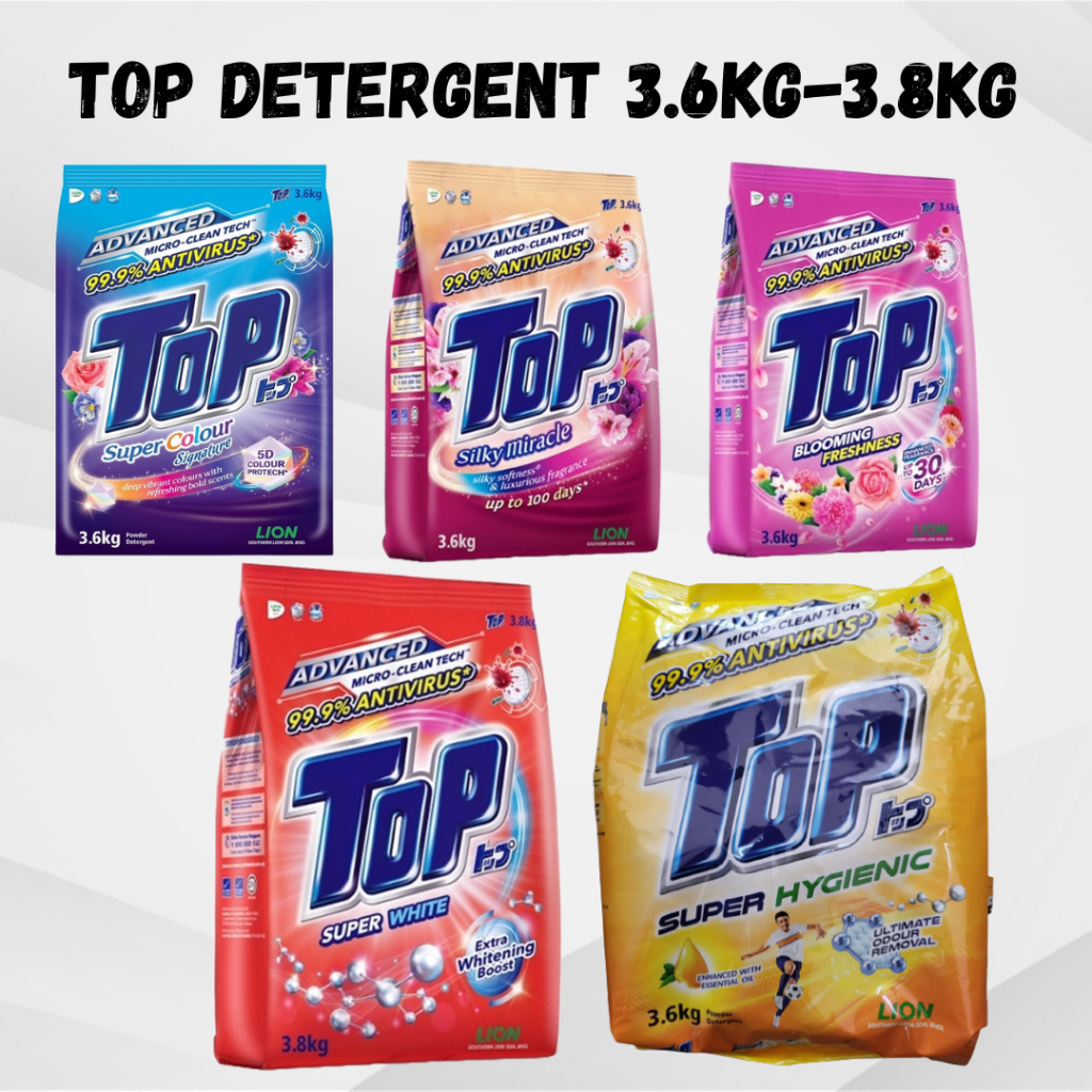 Top Detergent powder 3.6kg-3.8kg (Clothes Washing powder) | Shopee Singapore