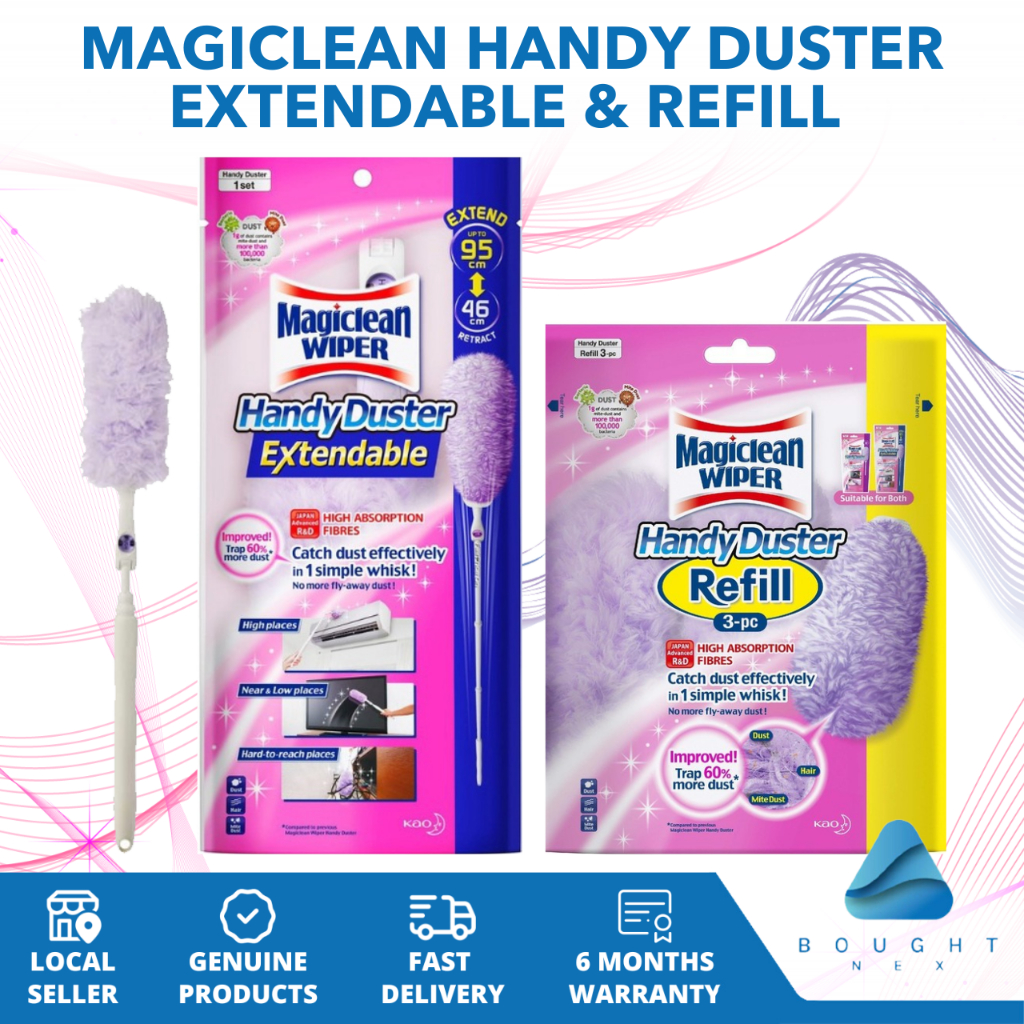 Magiclean Handy Duster Extendable 95cm 35cm Refill 3pcs Efficient Swift ...