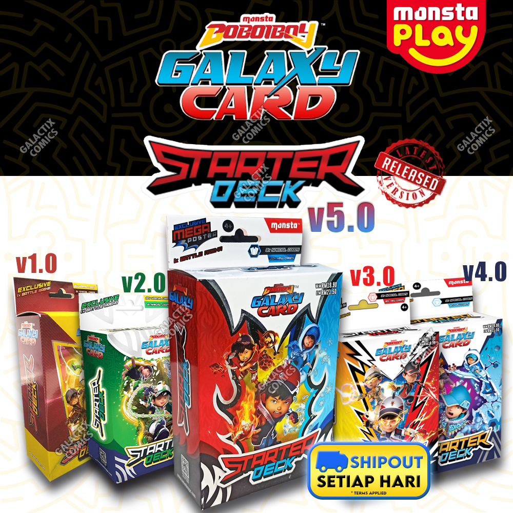 Koleksi BoBoiBoy Galaxy Card Starter Deck - Version 1 Hingga 5 ...