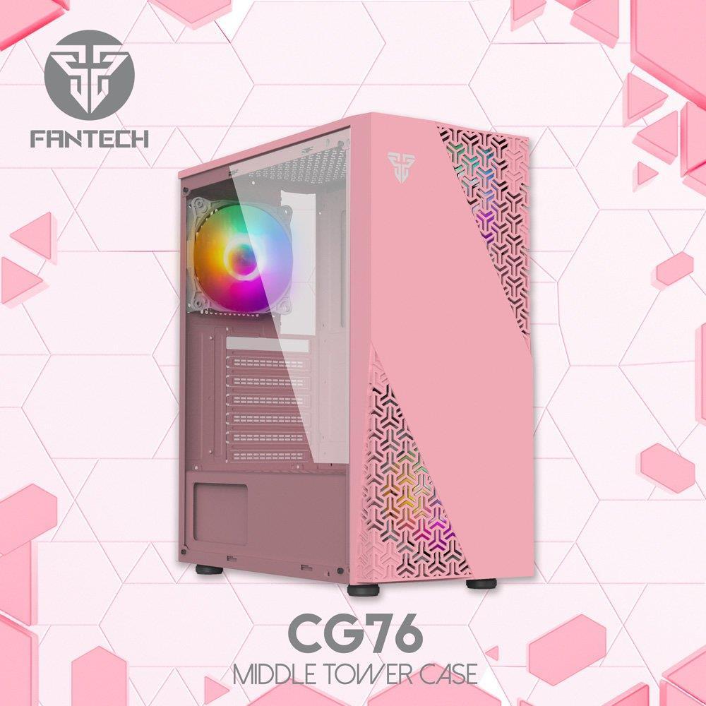 FANTECH CG76 MIDDLE TOWER CASE / PC CASE / PC CASING SAKURA WHITE BLACK ...