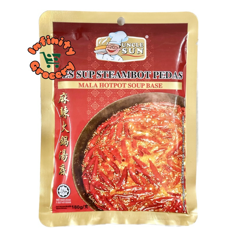 [Halal] Uncle Sun Mala Hotpot Soup Base | 麻辣火锅汤底 | Pes Sup Steambot Pedas ( 180g ) | Shopee ...