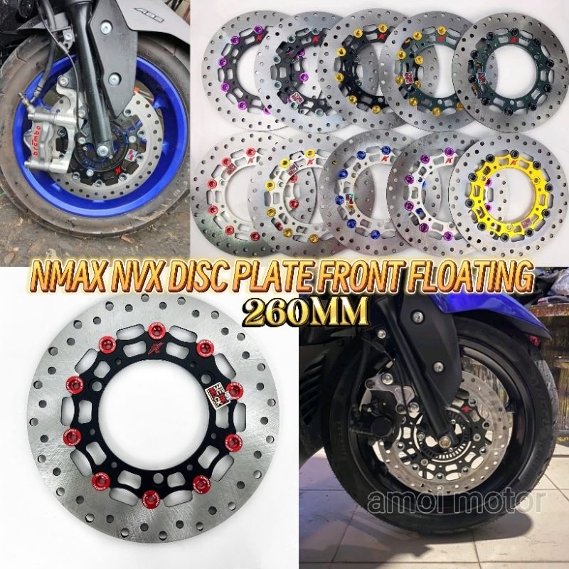 NMAX NVX Disc Plate Front Floating 10pin 260mm Piring Disk Depan BRAKE ...
