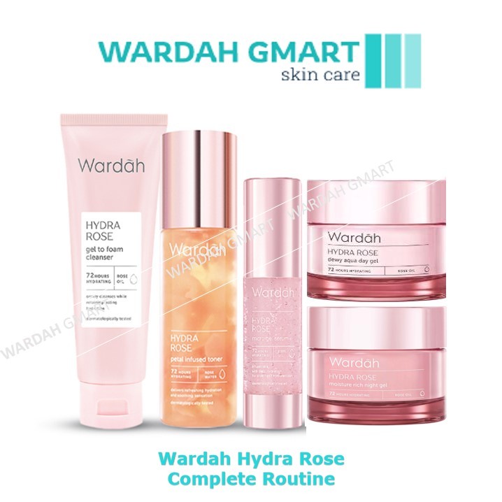 Wardah Hydra Rose Set (Hydrating and Repair Skin Barrier) | Shopee ...