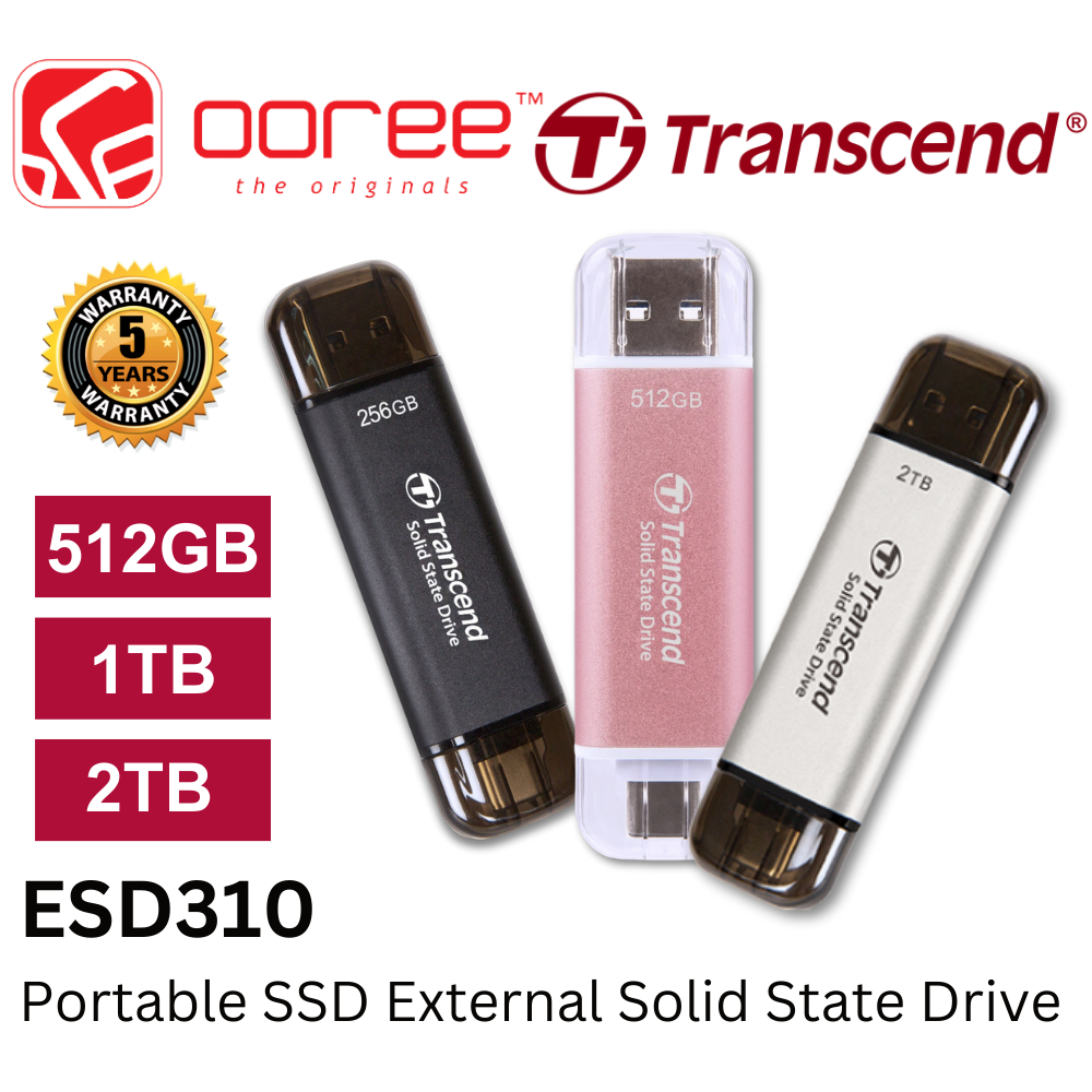 TRANSCEND SSD ESD310C / ESD310S / ESD310P DUAL USB 10GBPS PORTABLE EXT ...