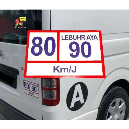 1pcs Car Sticker Lorry Van 80/90KM/J 汽车限速牌 | Shopee Singapore