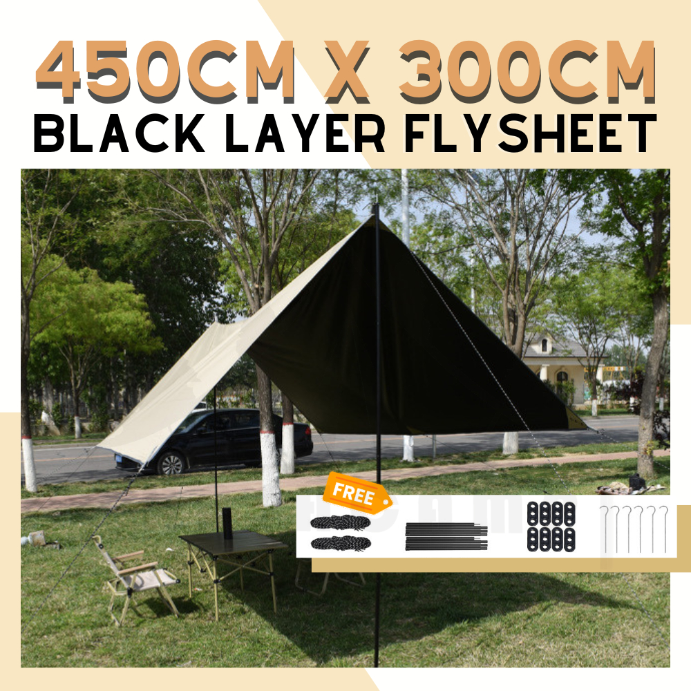 EXTRA Large Flysheet Camping Tent Canopy Outdoor Shelter Alas Floor ...