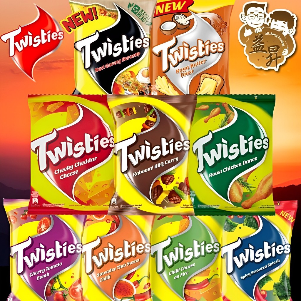 1pkt x 60g - Twisties Corn Snacks [Cheese/BBQ Curry/Tomato/Chicken ...