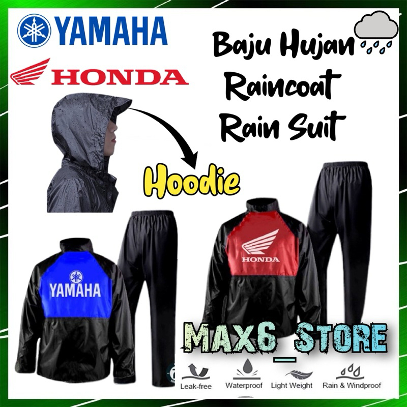 Yamaha Honda Rainsuit Baju Hujan Seluar Raincoat Pants High Quality ...