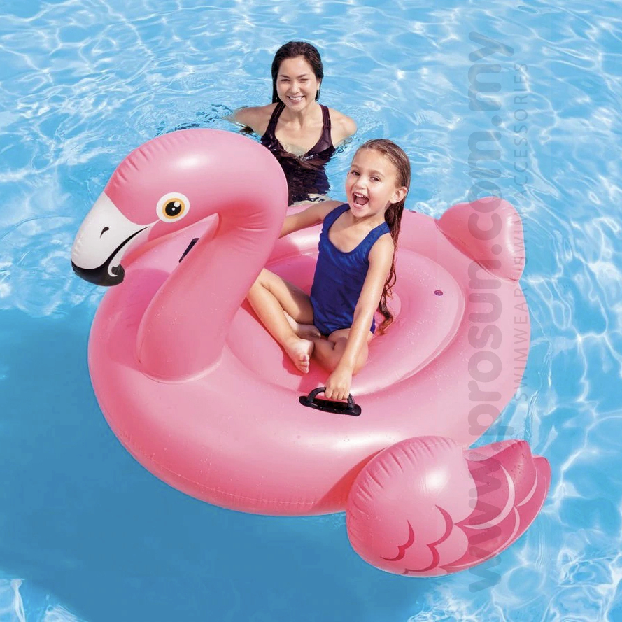 Ombak9 Intex Pink Flamingo Ride-On Inflatable Swim Swimming Pool Float ...