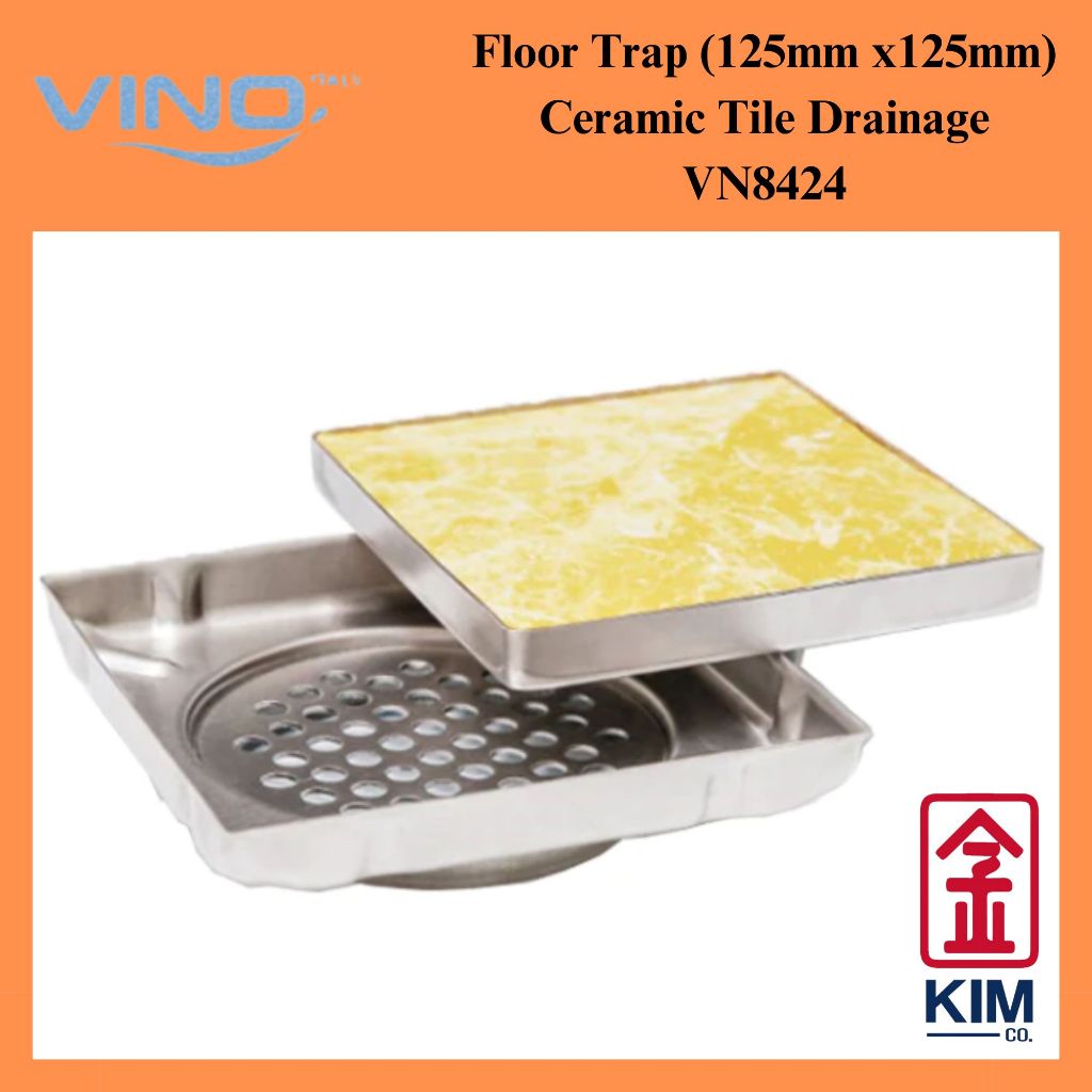 Vino Floor Trap Ceramic Tile Drainage (VN8424) | Floor Drain | Floor ...
