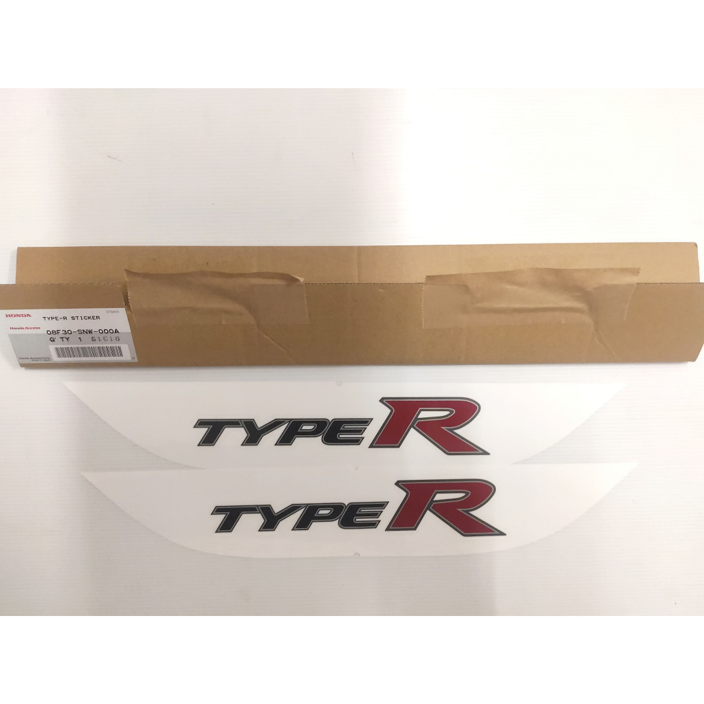 08F30-SNW-000A Honda TYPE R Sticker Civic FD2R / Civic FN2R / Civic FK8 ...