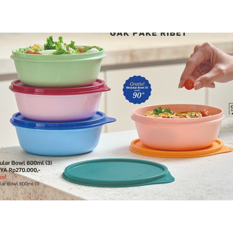Tupperware modular bowl 600ml (1pc) | Shopee Singapore