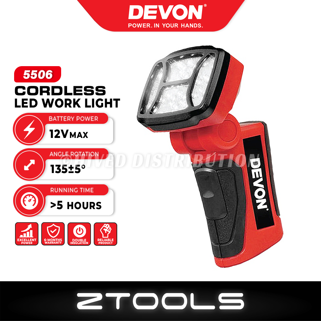 Devon 12V Cordless LED Work Light 5506-Li-12 ( BARE TOOLS ) | Shopee Singapore