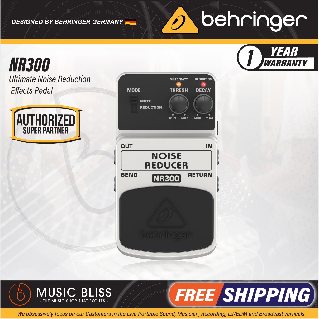 Behringer NR300 Noise Reducer Guitar Effects Pedal (NR-300 / NR 300) | Shopee Singapore
