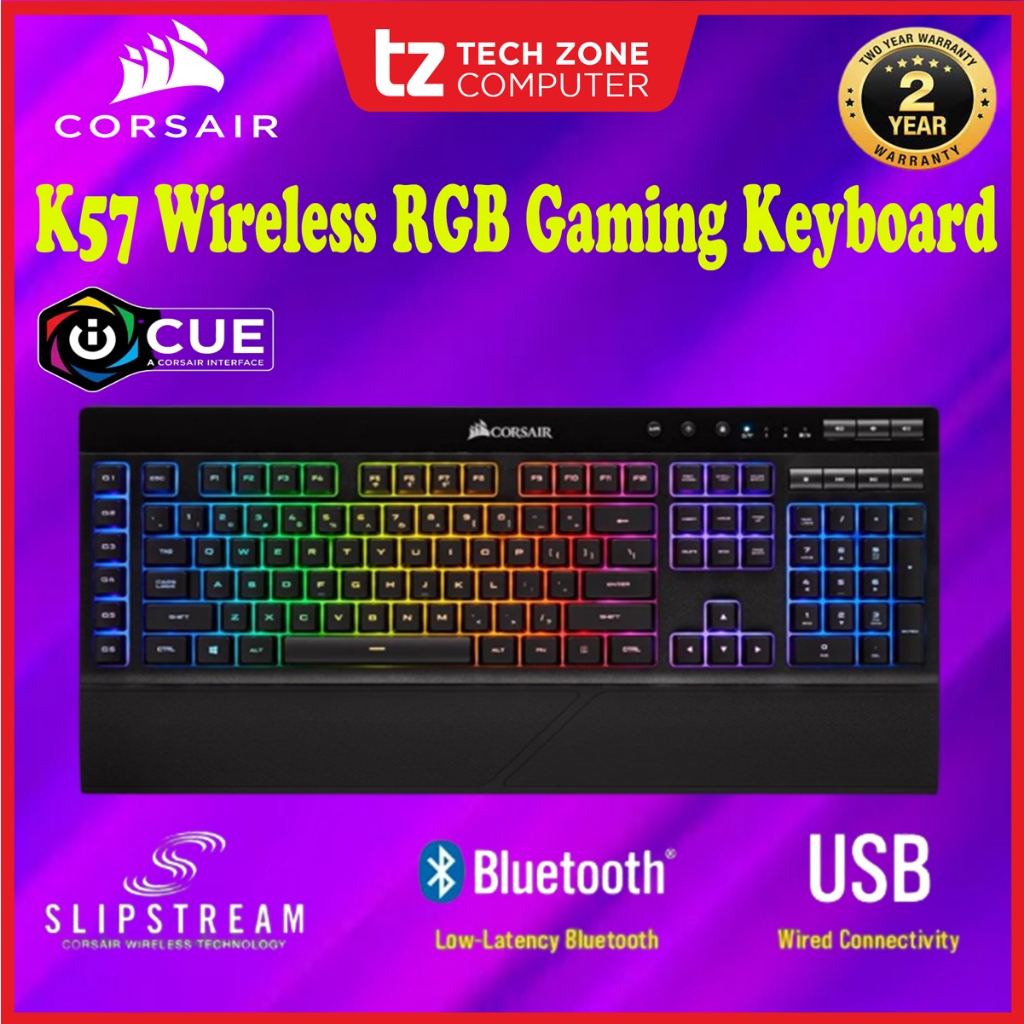 Corsair K57 Wireless RGB Keyboard Gaming Keyboard (CH-925C015-NA ...