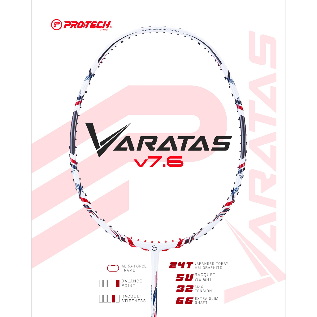 PROTECH BADMINTON RACKET > PROTECH VARATAS SERIES RACKET ( UNSTRUNG ...